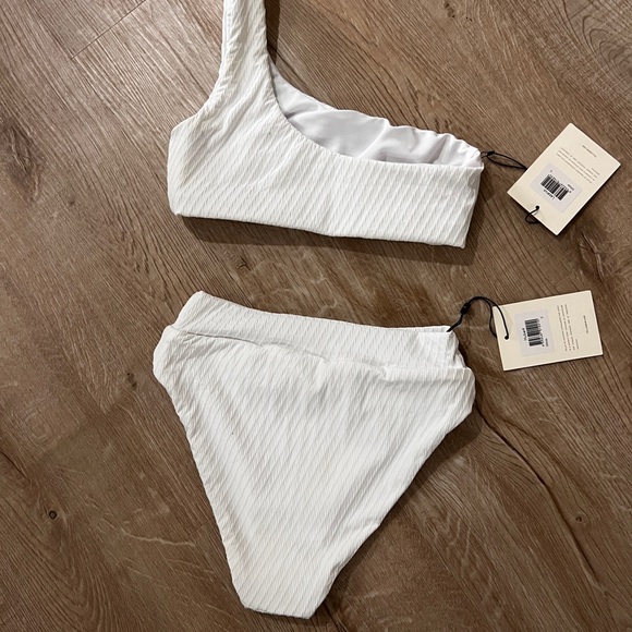 fella swim | Swim | Fella Swim White Oneshoulder Bikini Set | Poshmark